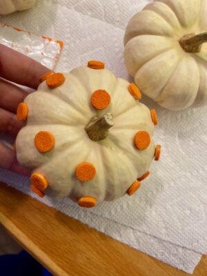 Pumpkin Crafts: How To Make Polka Dot Pumpkins - The Antiqued Journey