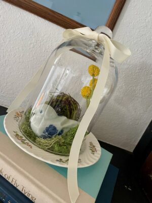 Pretty Spring Cloche Ideas with Vintage Decor - The Antiqued Journey