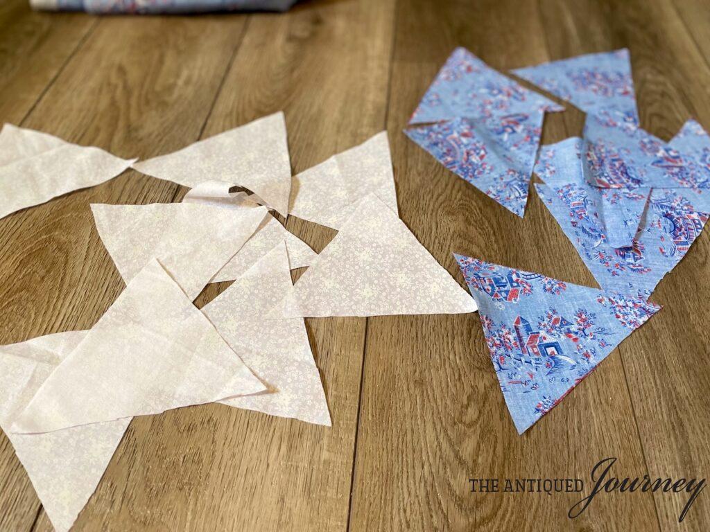 Patriotic Bunting Banner DIY from Fabric Scraps - The Antiqued Journey