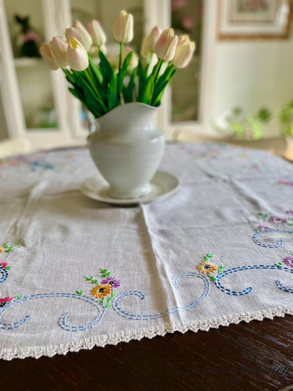Easy Spring Decorating with Thrifted Finds - The Antiqued Journey