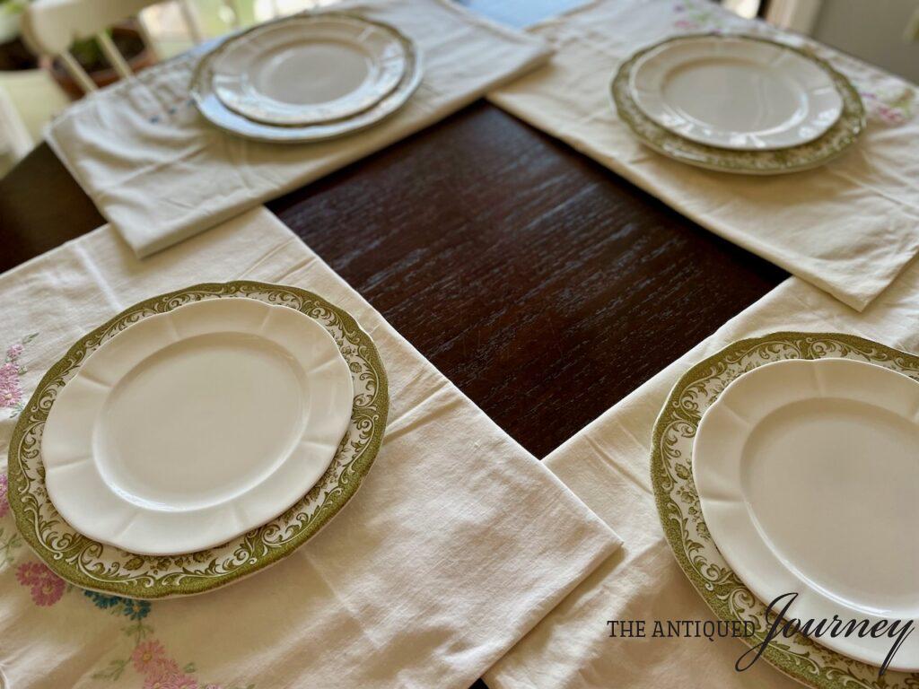 Spring Table Setting Decor Ideas With Vintage Dishes - The Antiqued Journey
