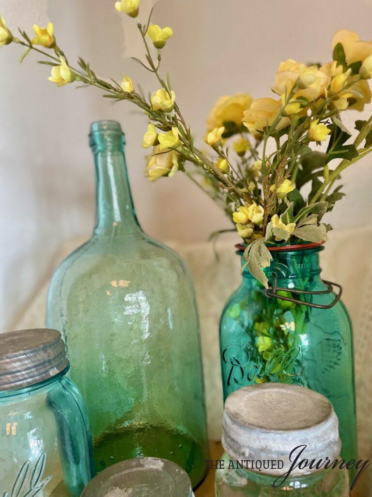 Creative Decor Ideas for Vintage Glass Jars - The Antiqued Journey