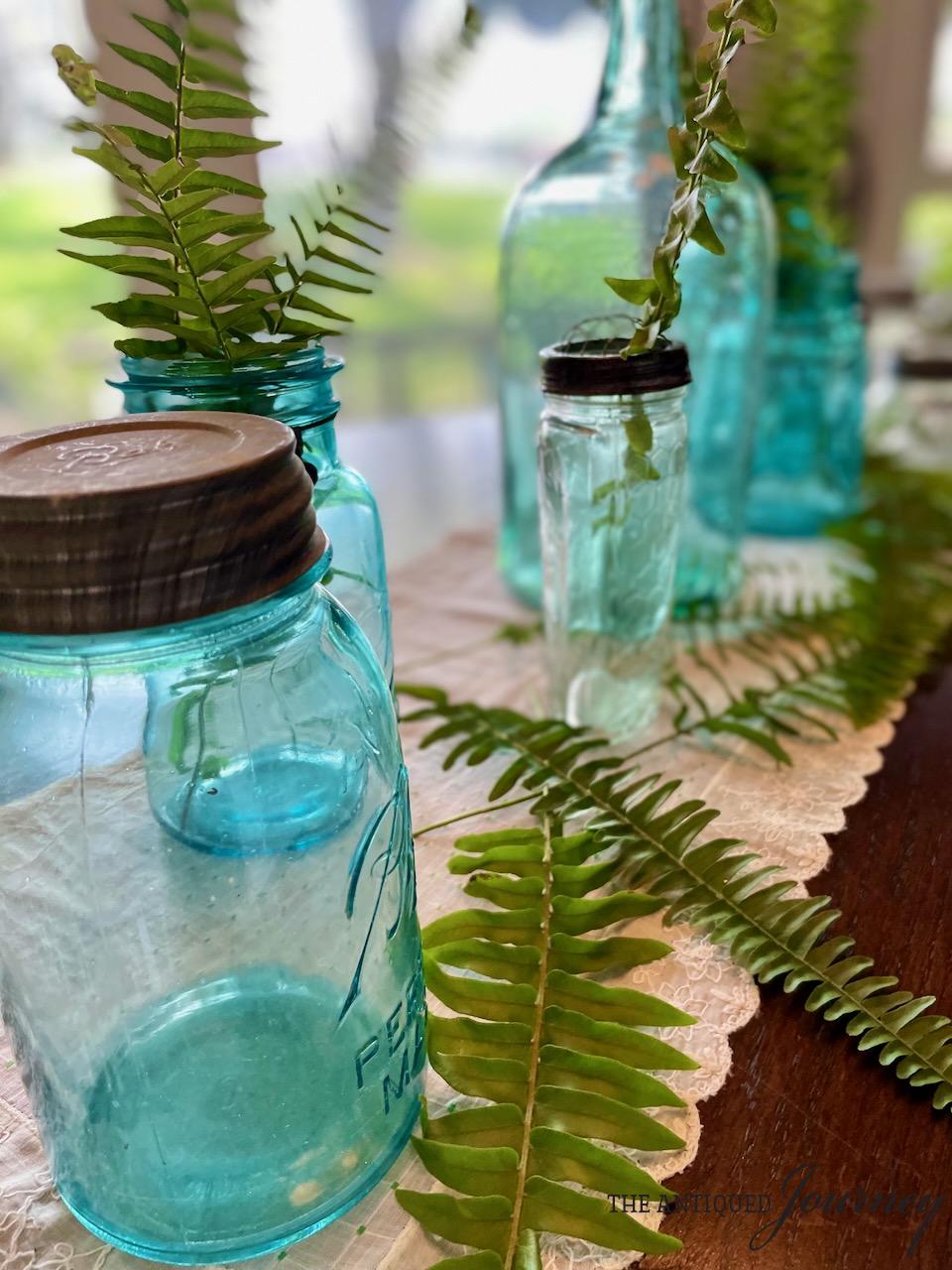 Creative Decor Ideas for Vintage Glass Jars - The Antiqued Journey