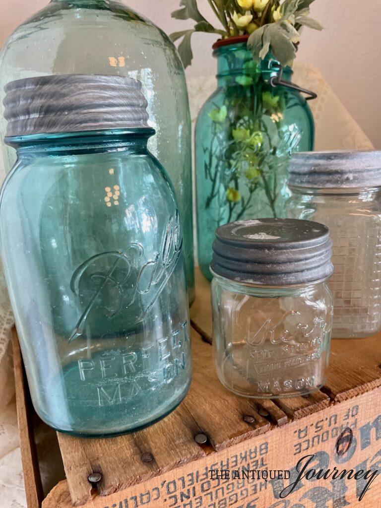 Creative Decor Ideas for Vintage Glass Jars - The Antiqued Journey