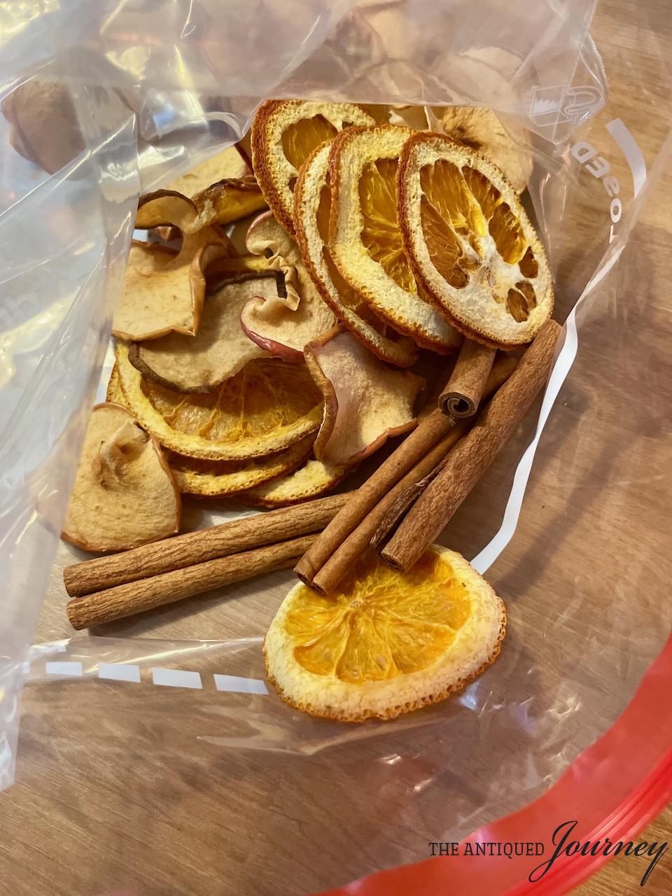 How to Make Fall Potpourri with Dried Fruit - The Antiqued Journey