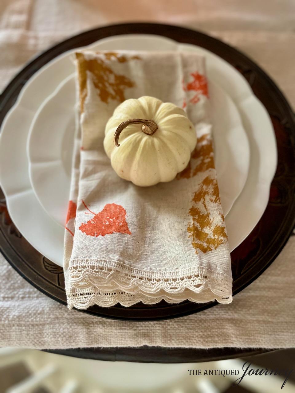 From Tree to Table: DIY Leaf-Printed Napkins for Fall Decor - The ...