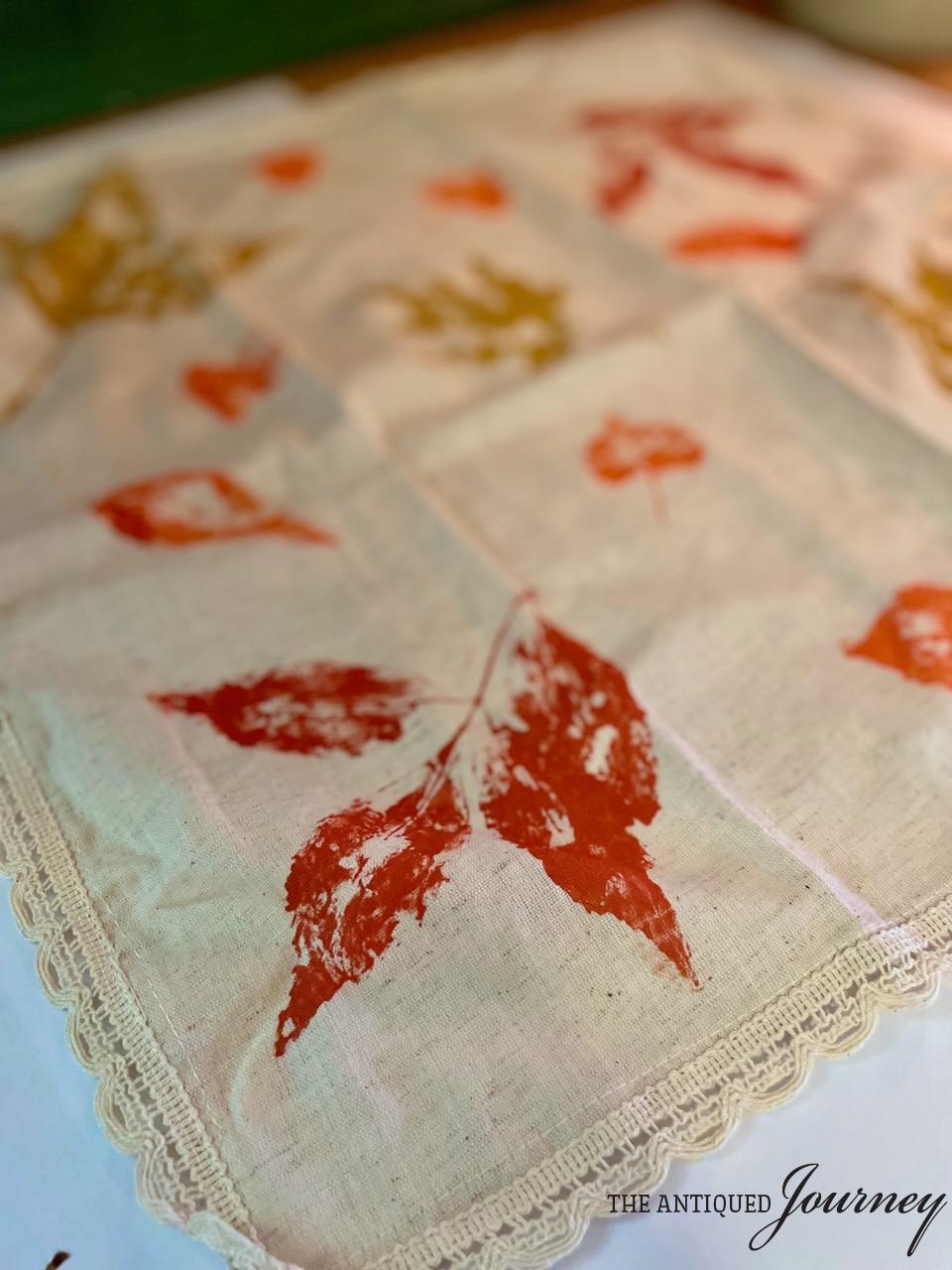 From Tree to Table: DIY Leaf-Printed Napkins for Fall Decor - The ...